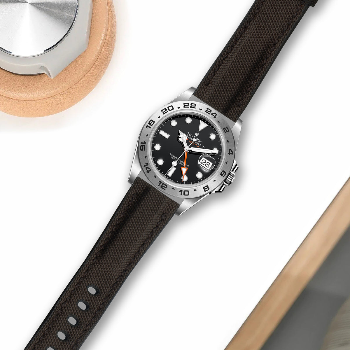 Rolex Explorer Straps - Canvas Extreme Padded Deep Taupe – Liger Straps
