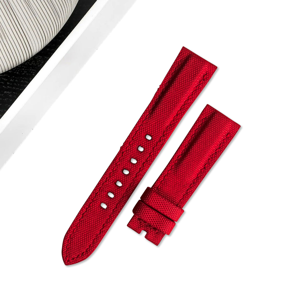 Omega Speedmaster Moonwatch Straps - Canvas Extreme Padded Red – Liger ...