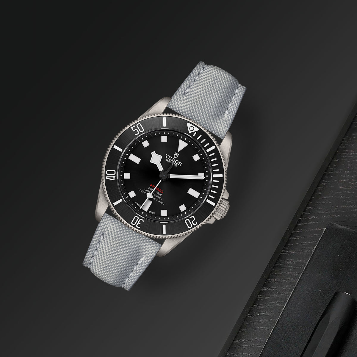 Tudor Pelagos Straps - Canvas Light Grey – Liger Straps