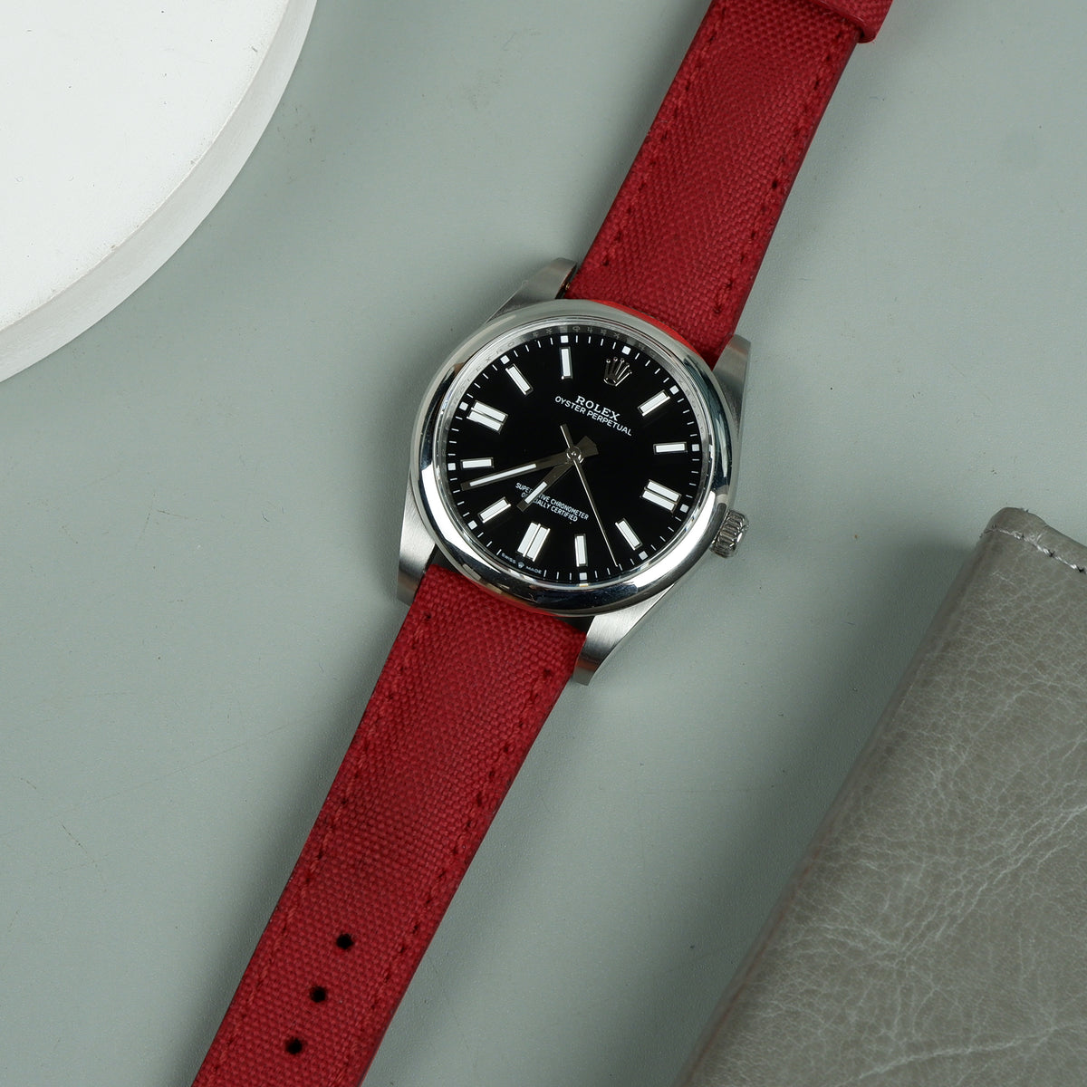 Rolex Oyster Perpetual Straps - Canvas Red – Liger Straps