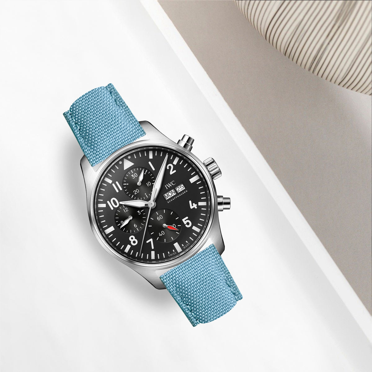 IWC Easx Change Straps - Canvas Sky Blue – Liger Straps