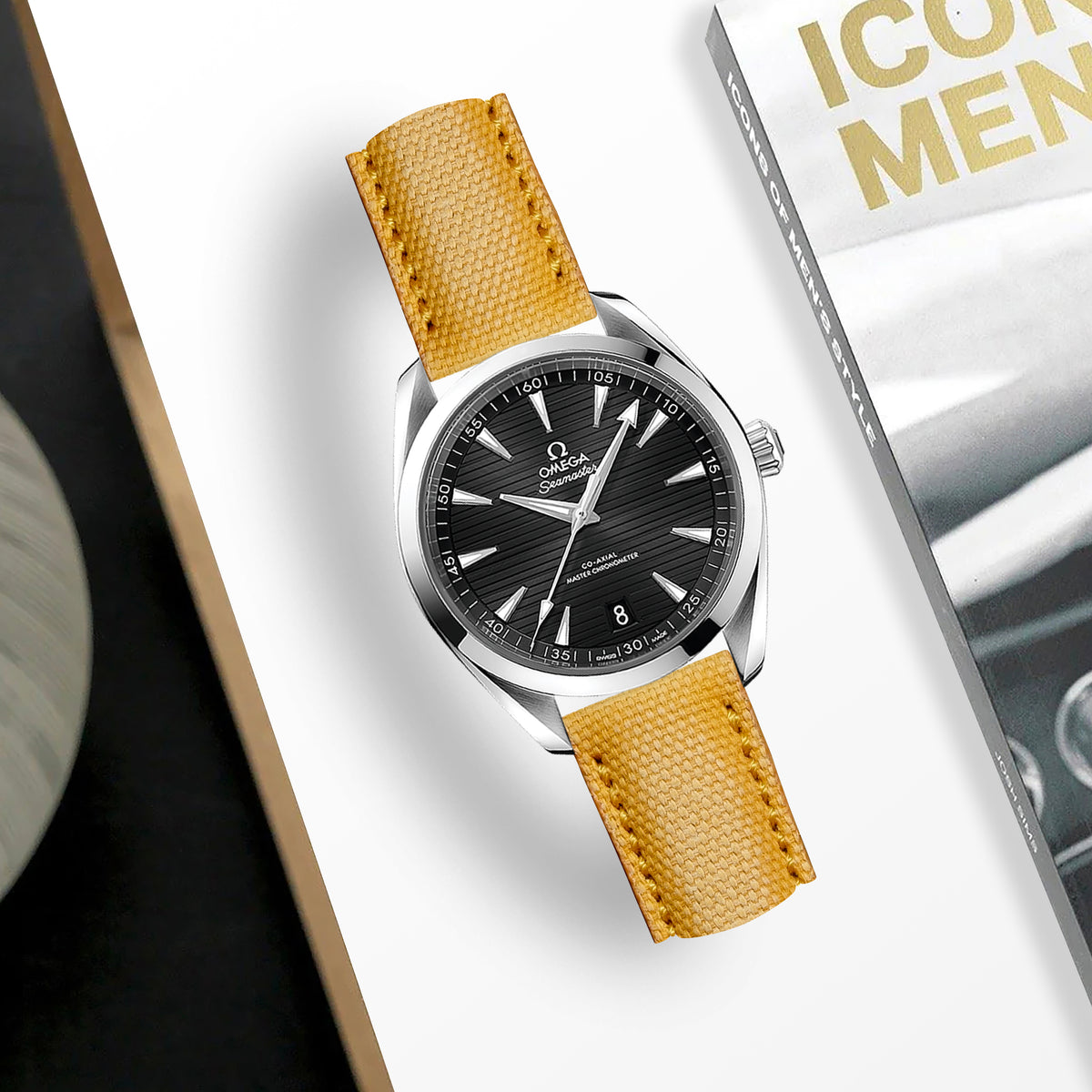 Omega Seamaster Aqua Terra Straps - Canvas Vintage Yellow – Liger Straps