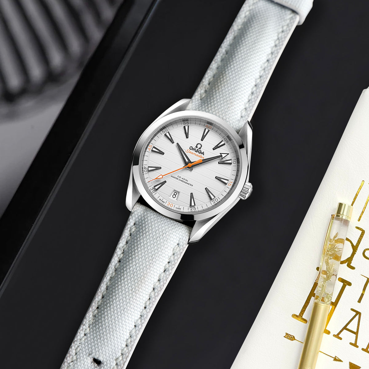 Omega Seamaster Aqua Terra Straps - Canvas White – Liger Straps