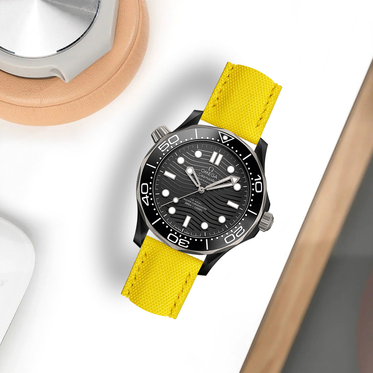 Omega Seamaster Diver 300 Straps - Canvas Yellow – Liger Straps