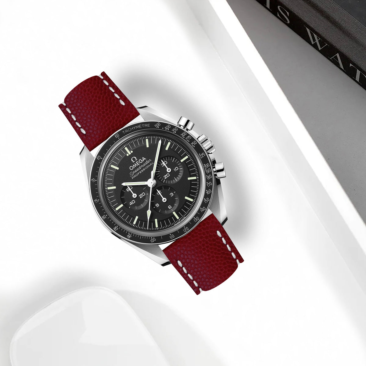 Omega Speedmaster Moonwatch - Caviar Red – Liger Straps