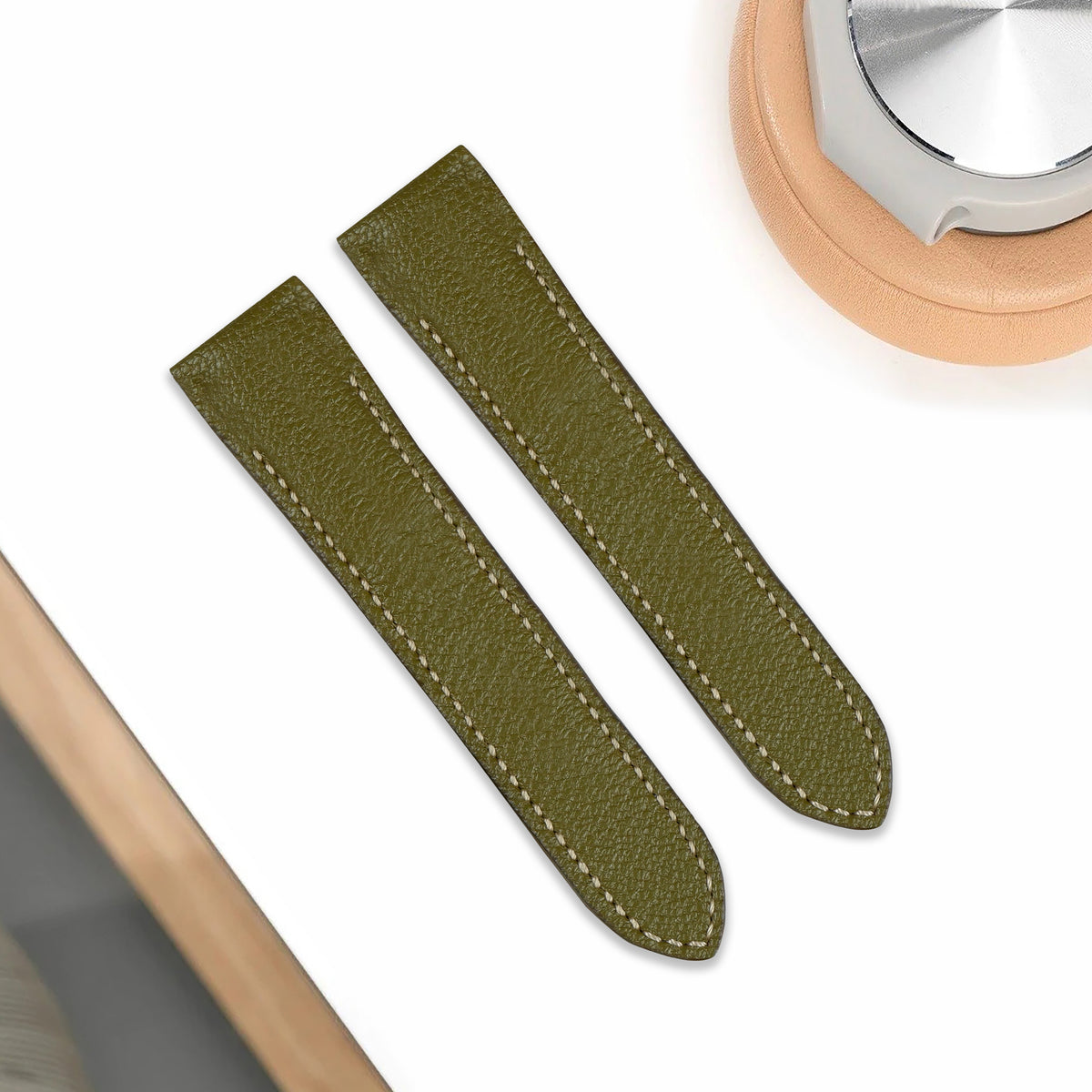 Cartier Santos 100 Straps - Chevre Army – Liger Straps