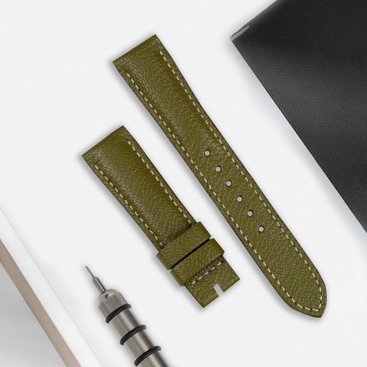 Omega Speedmaster Heritage Straps - Chevre Army – Liger Straps
