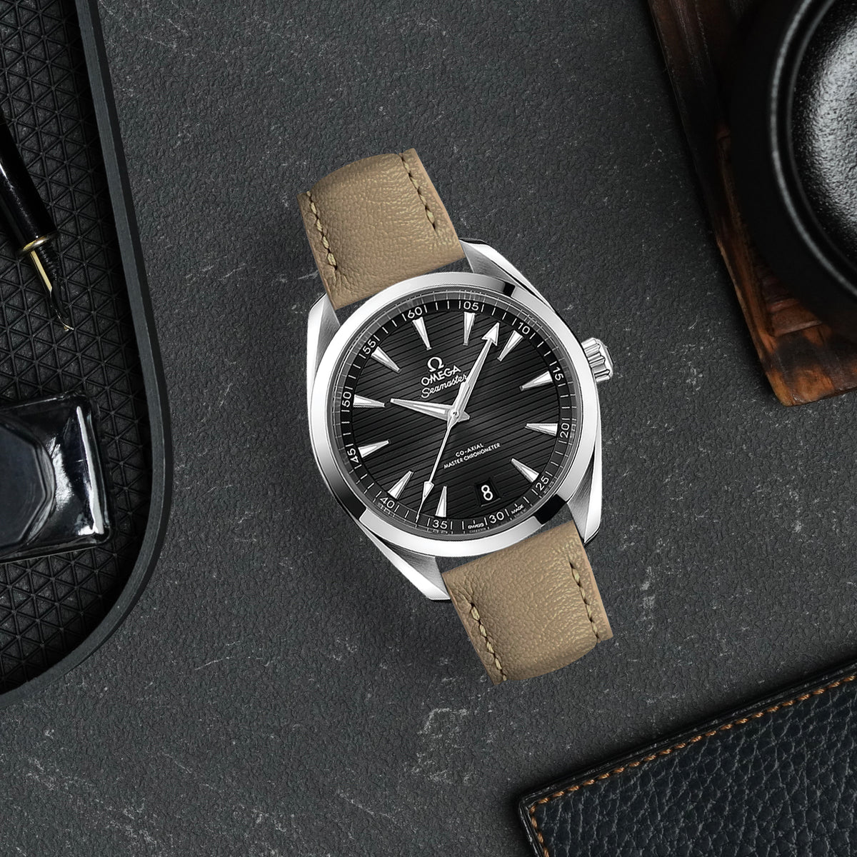 Omega Seamaster Aqua terra Straps - Chevre Beige – Liger Straps