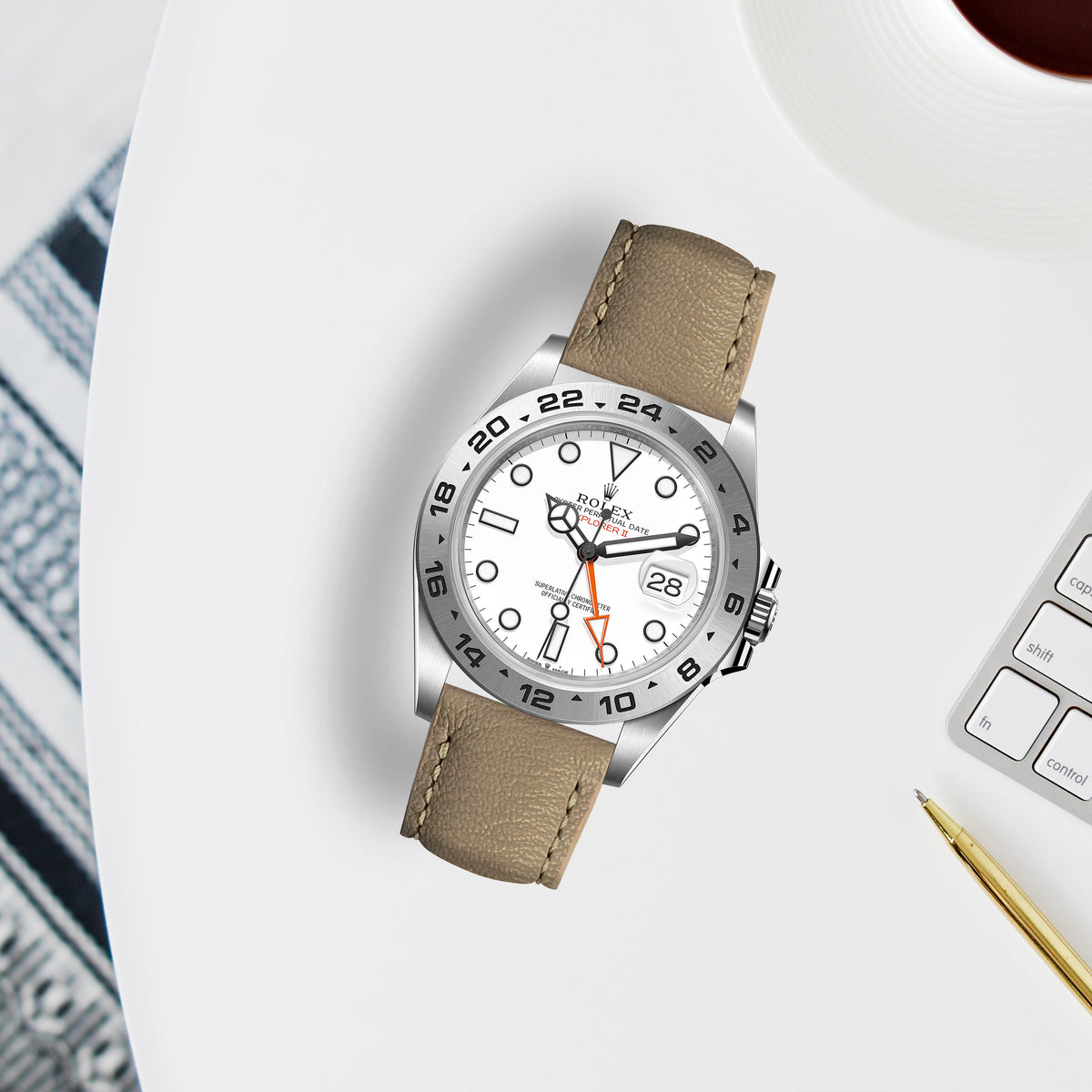 Rolex Explorer Straps - Chevre Beige – Liger Straps