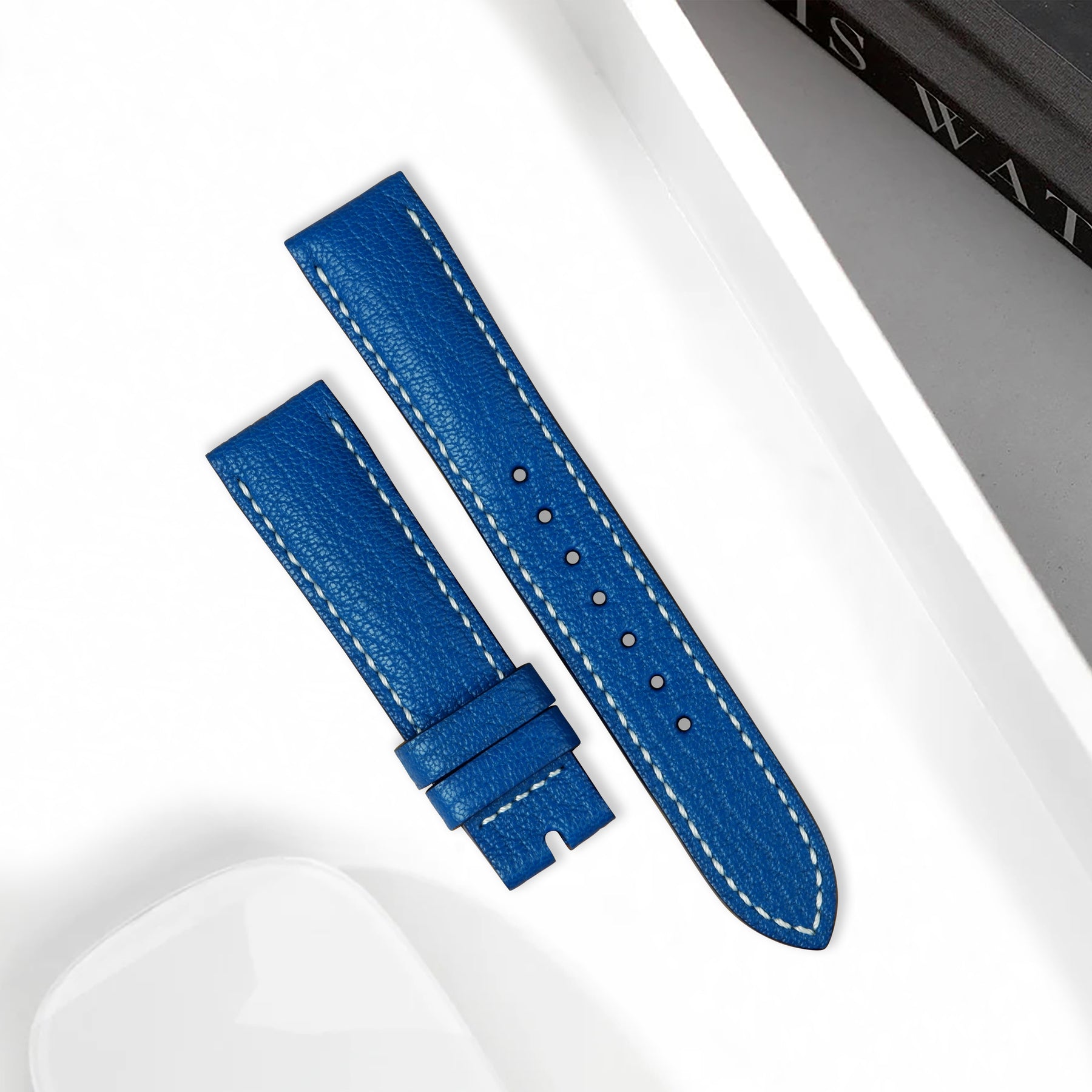 IWC Portugieser Straps - Chevre Blue – Liger Straps