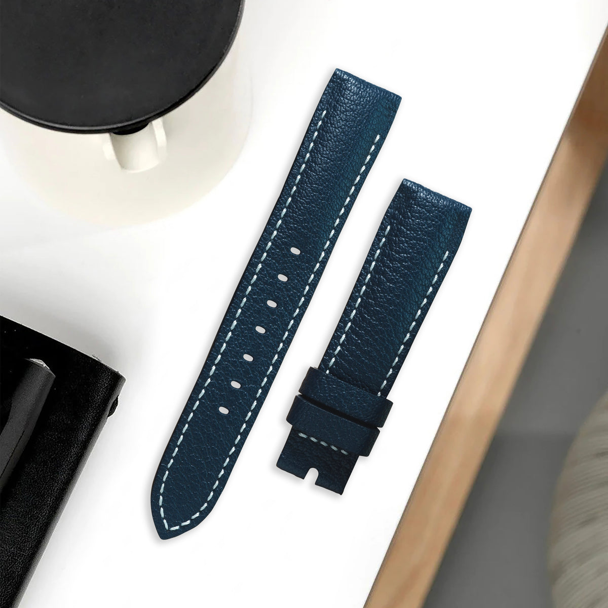 IWC Easx Change Straps - Chevre Navy Blue – Liger Straps
