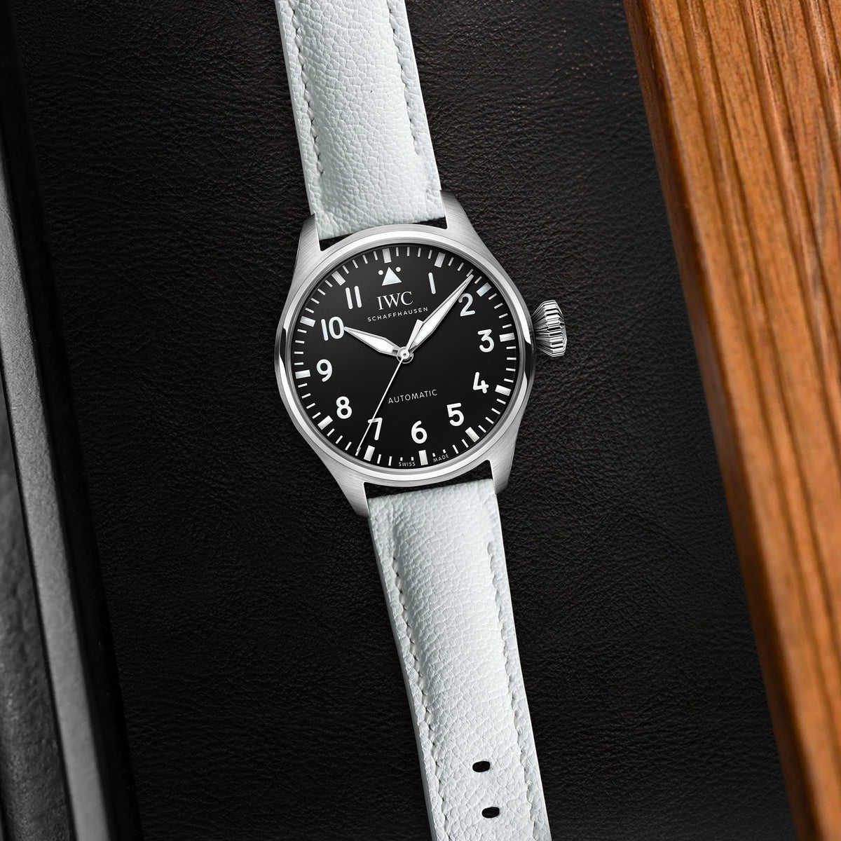 IWC Easx Change Straps - Chevre White – Liger Straps