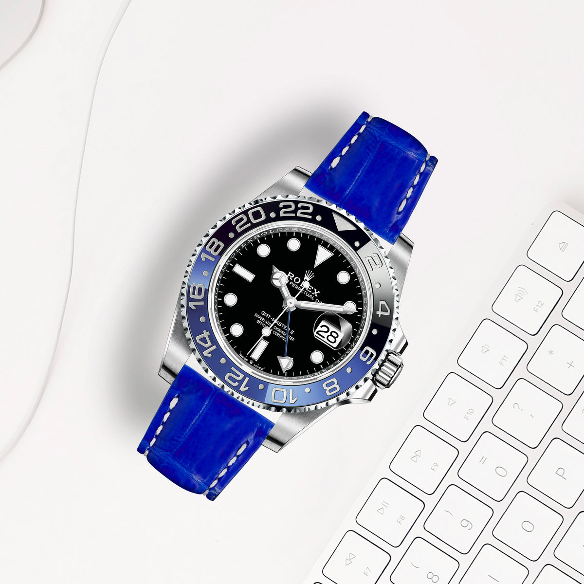 Rolex GMT Master II Batman Straps - Croco Blue Batman – Liger Straps