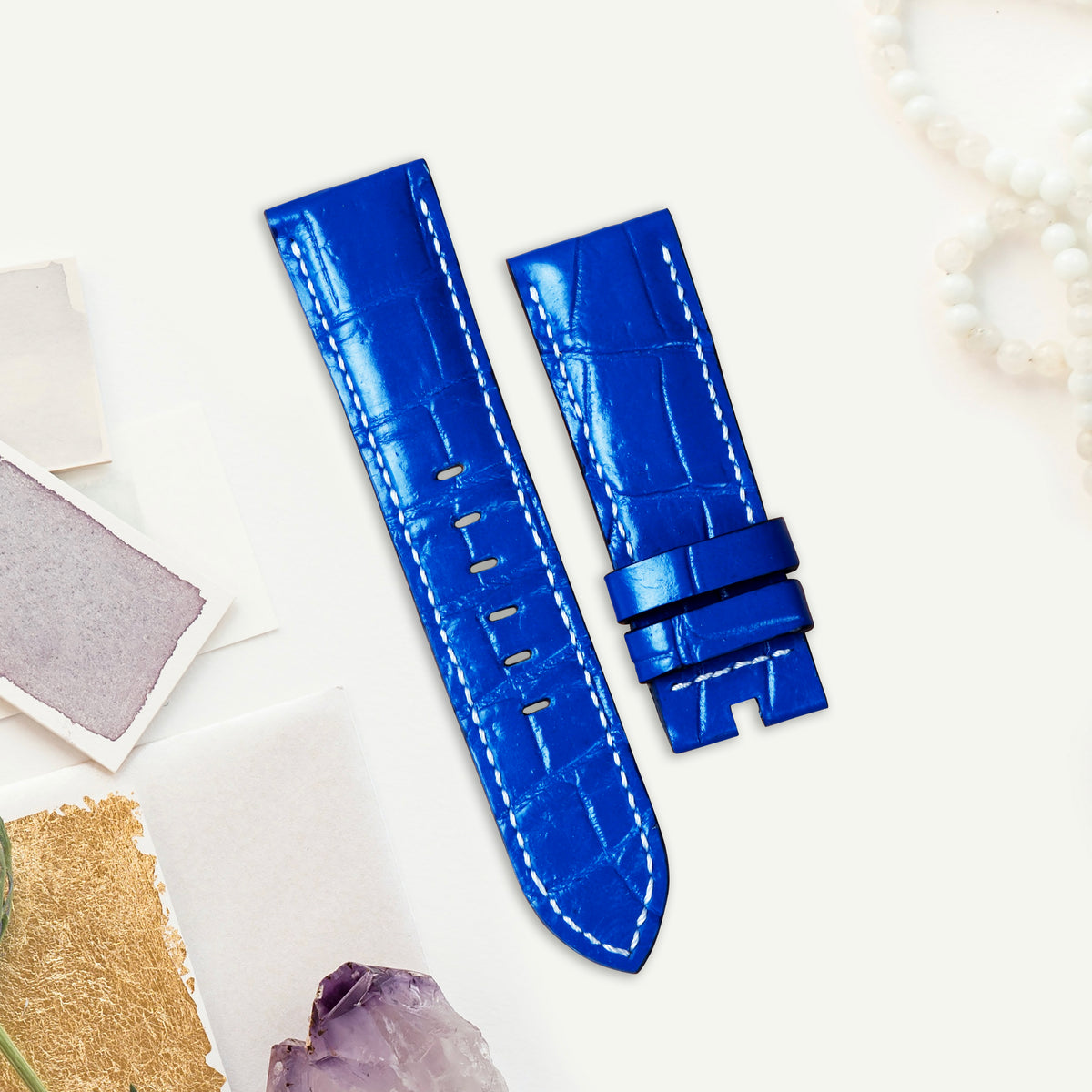 Panerai Submersible Straps - Croco Blue Batman – Liger Straps