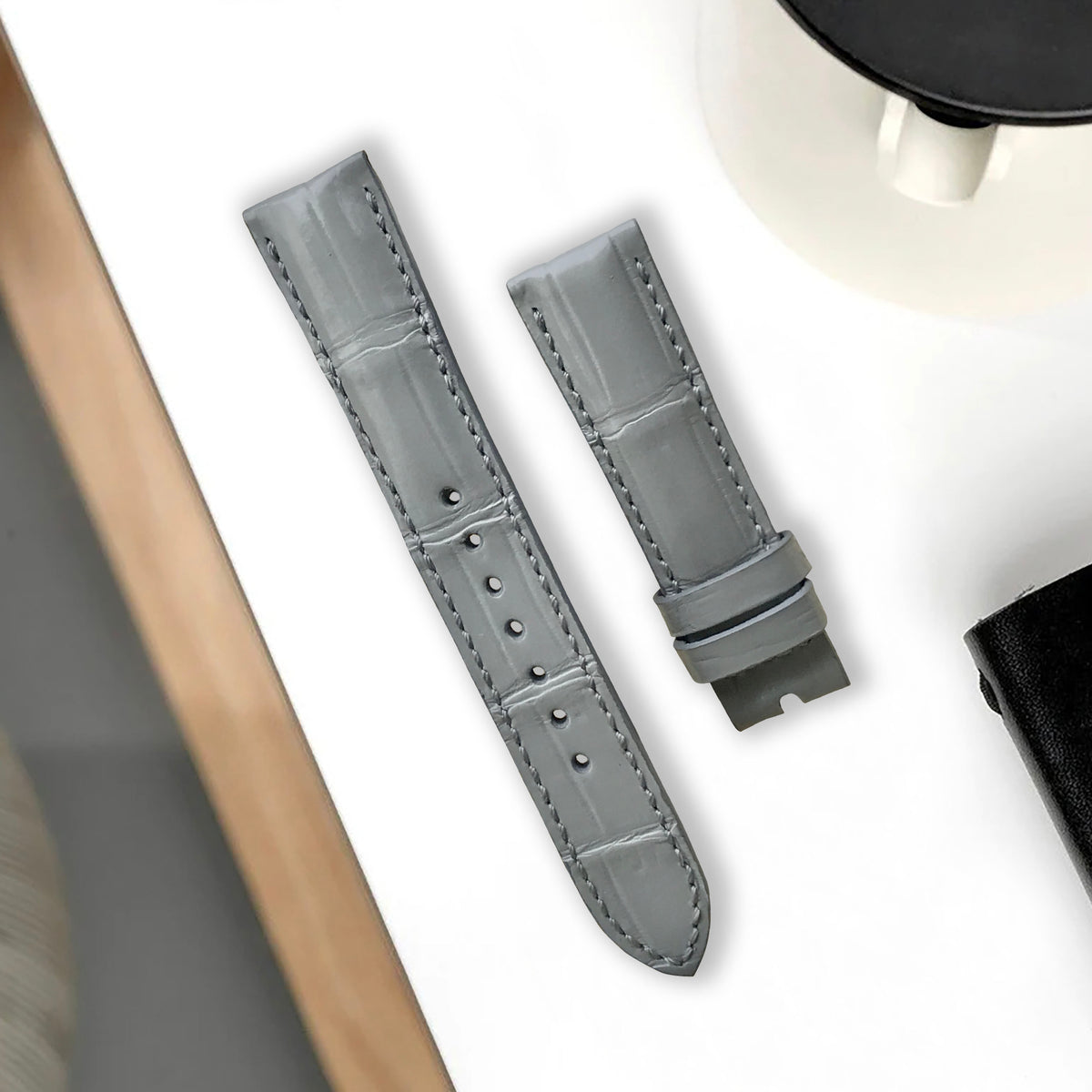 Rolex Explorer Straps - Croco Light Grey – Liger Straps