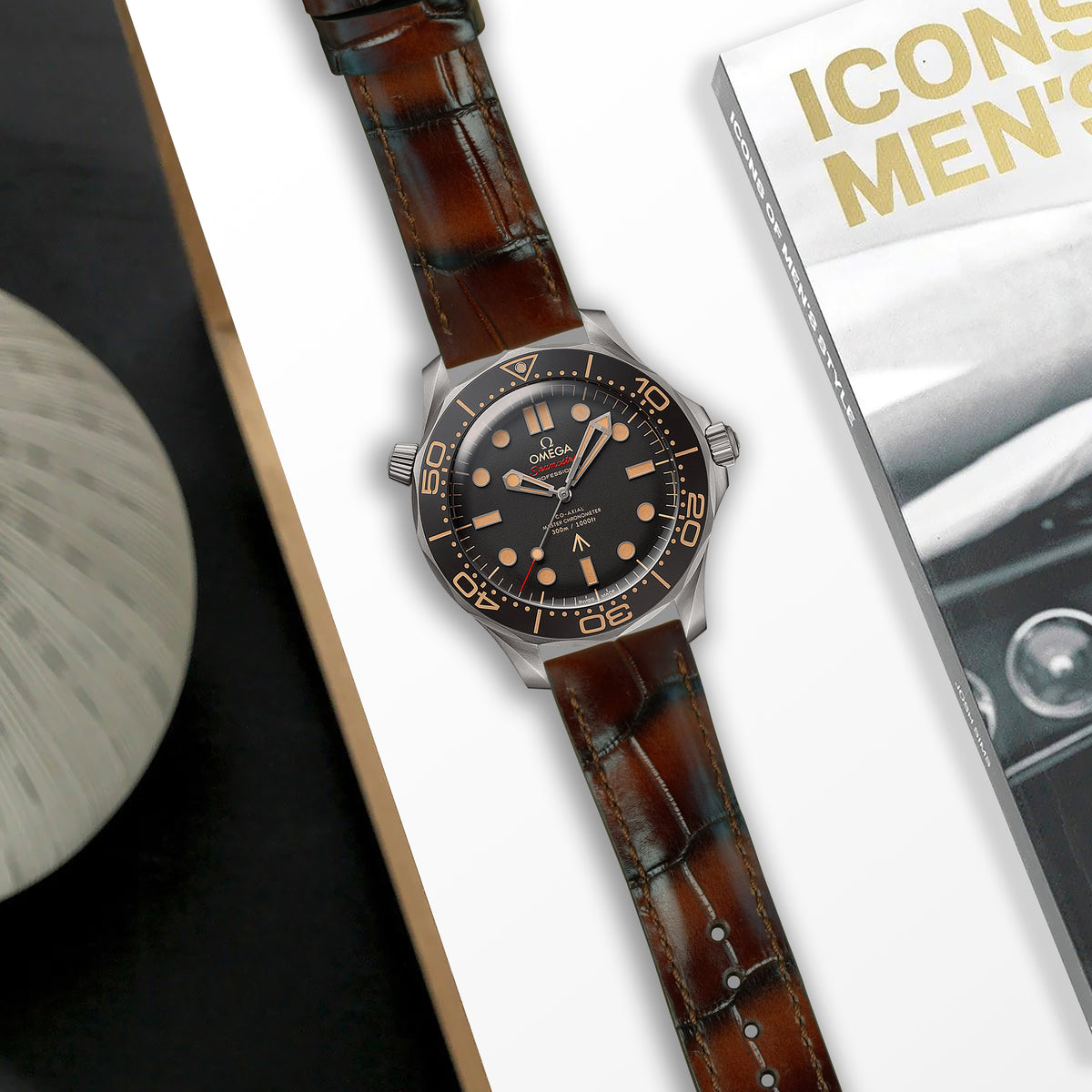 Omega Seamaster Diver 300m Straps - Croco Mattone – Liger Straps