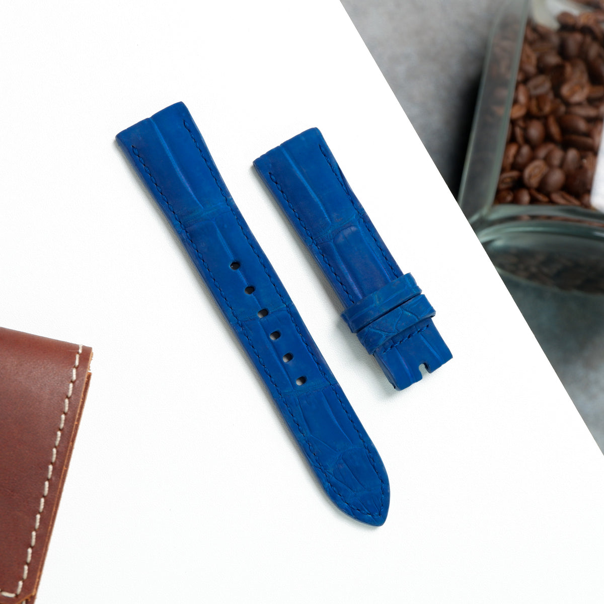 Rolex GMT Master II Batman Straps - Croco Nubuck Blue – Liger Straps