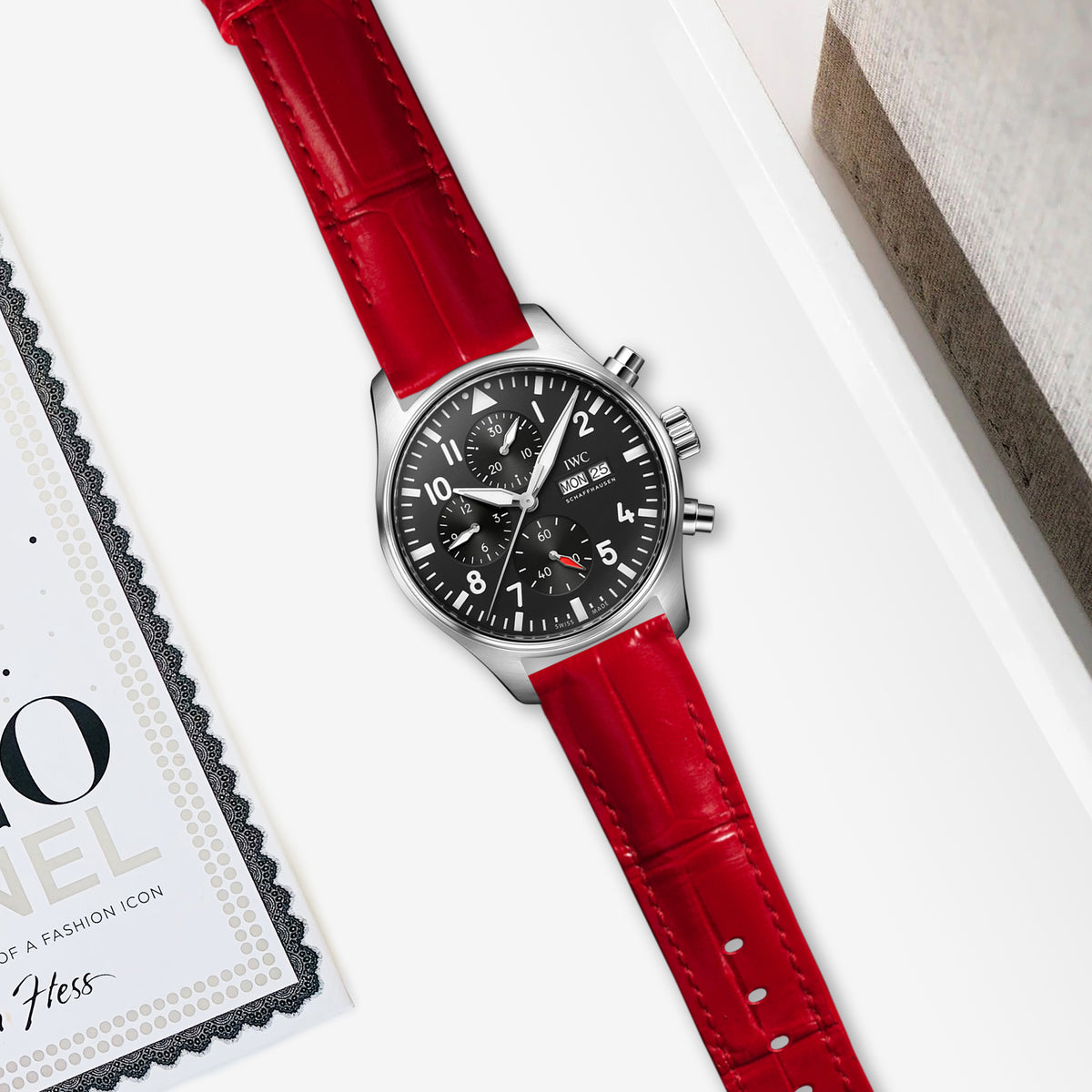 IWC Easx Change - Croco Red – Liger Straps