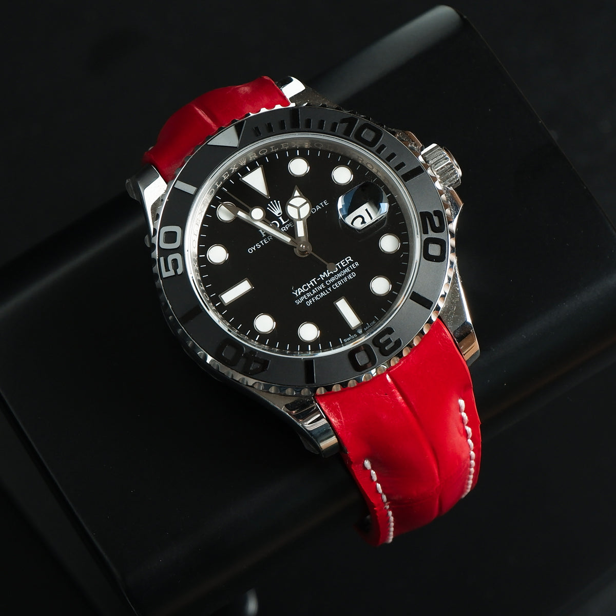 Rolex Yacht Master Straps - Croco Red – Liger Straps
