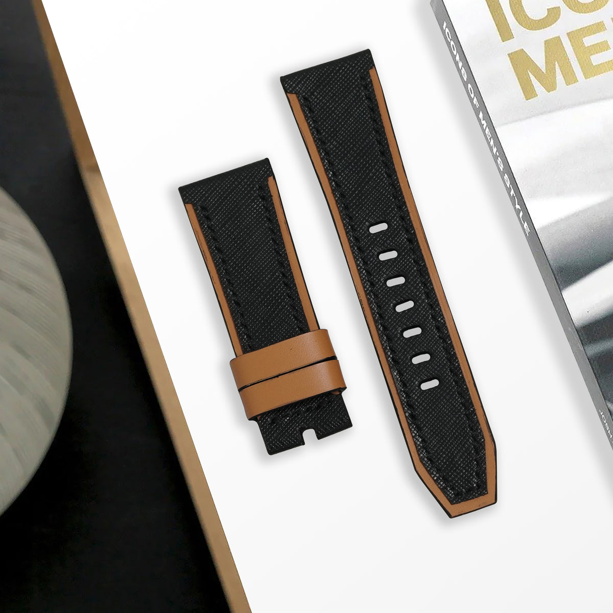 Ready made 24mm Straps - Deutron Brown – Liger Straps
