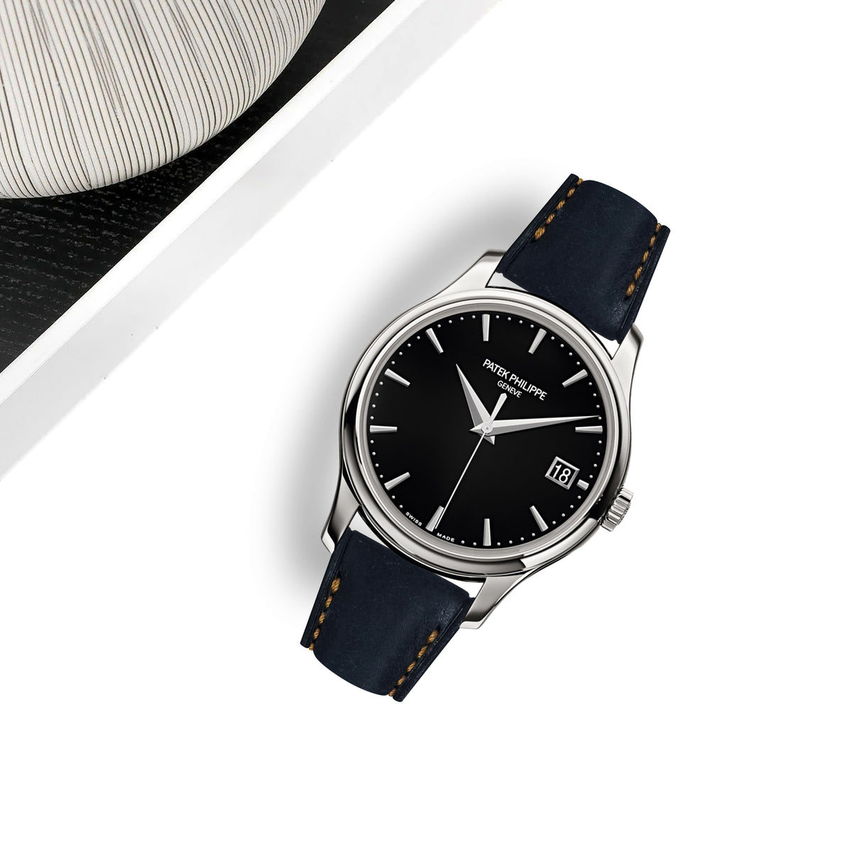 Patek Complication & Calatrava Straps - Diablo Navy Blue Patina Stitch ...