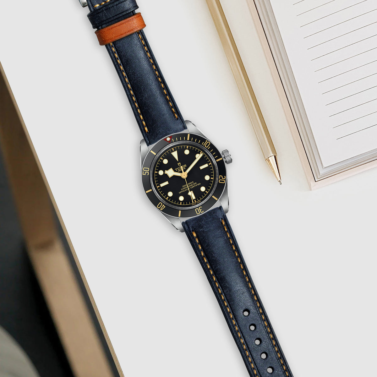 Diablo Navy Blue Patina Stitch – Liger Straps