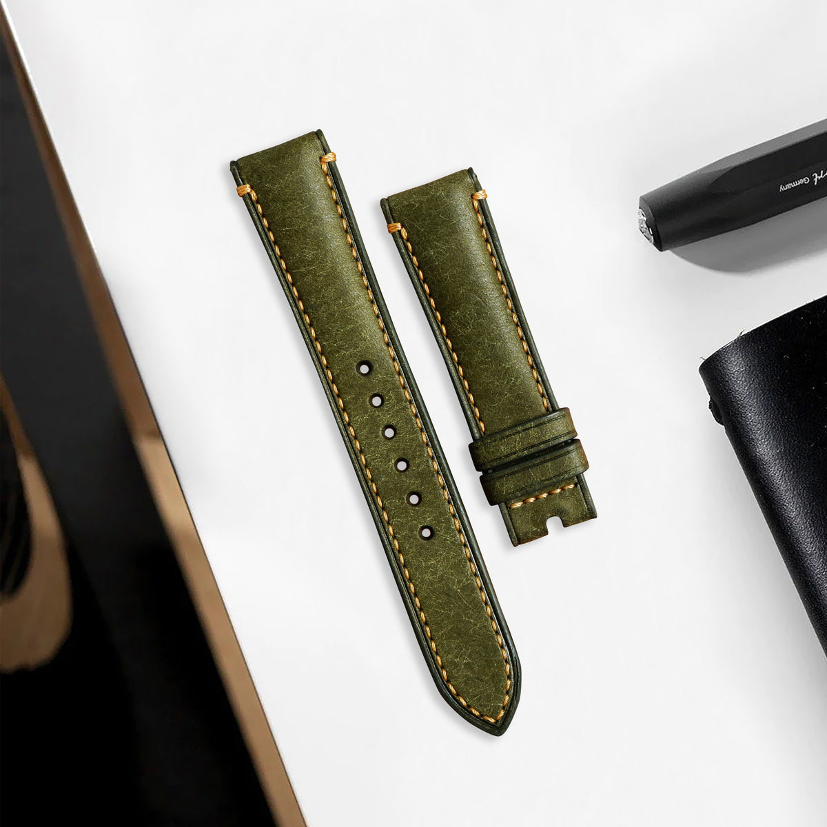Omega Seamaster Diver 300m Straps - Diablo Olive – Liger Straps