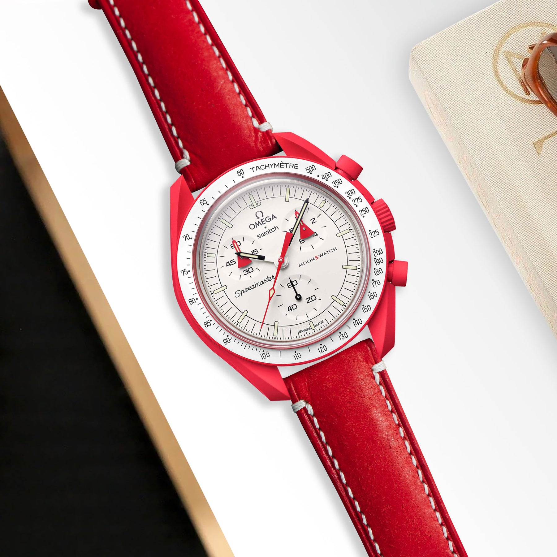 Omega MoonSwatch X Swatch Straps - Diablo Red – Liger Straps