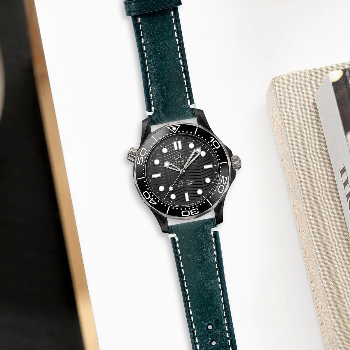 Omega Seamaster Diver 300m Straps - Diablo Sapphire – Liger Straps