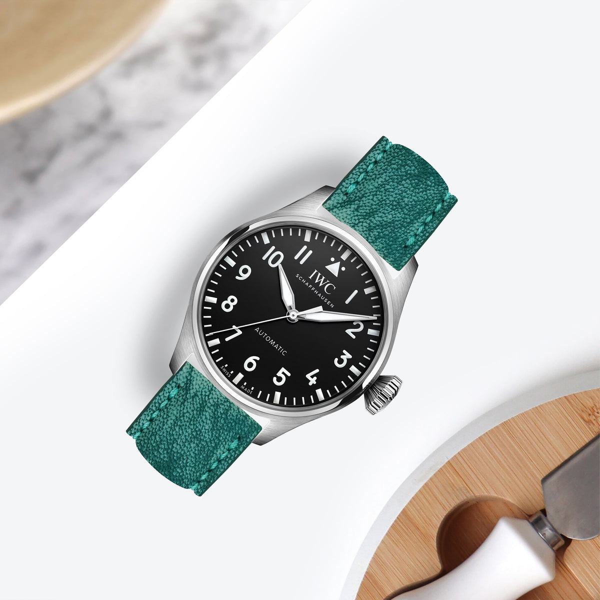 IWC Pilot Straps - Elephant Turquoise – Liger Straps