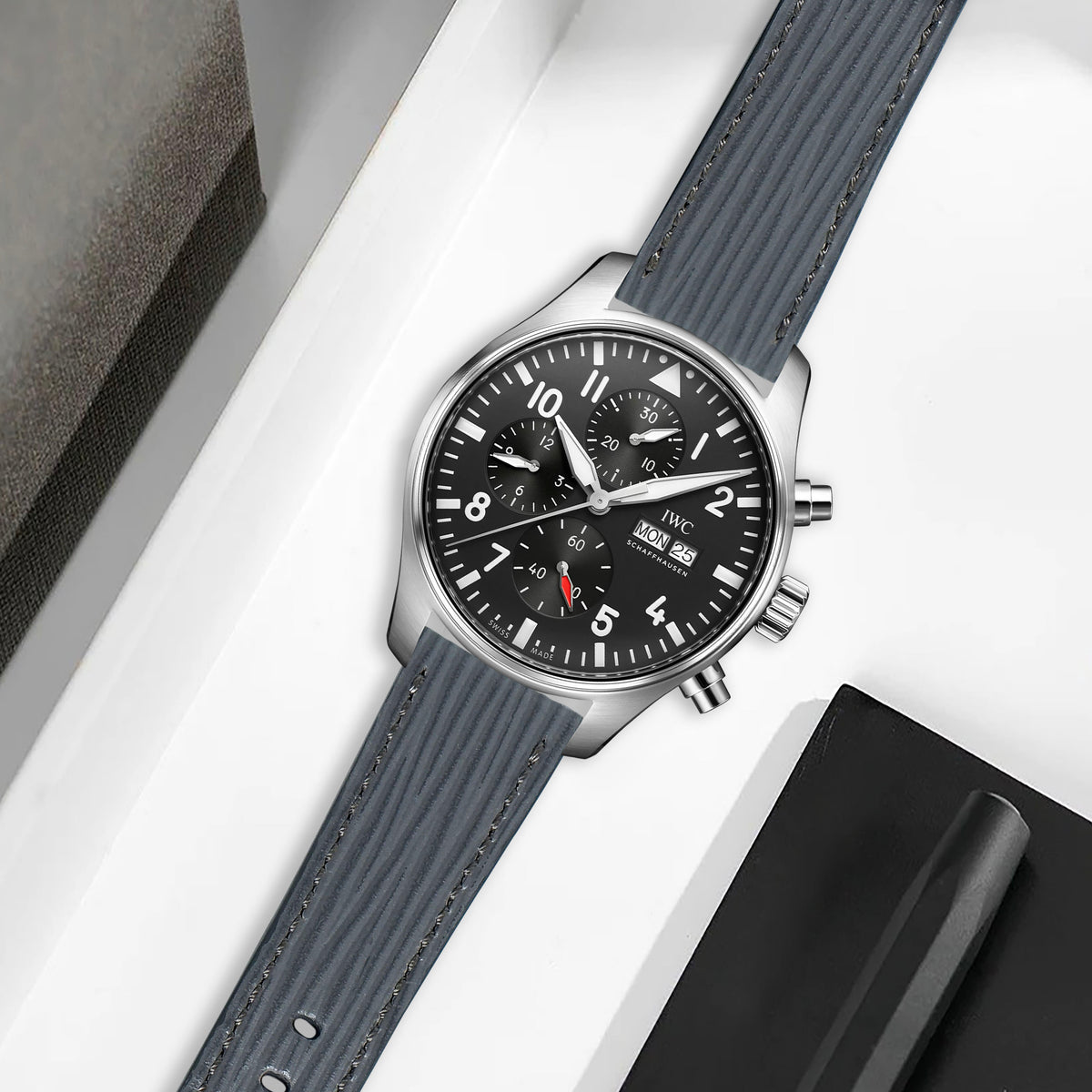 IWC Pilot Straps - Epi Grey – Liger Straps