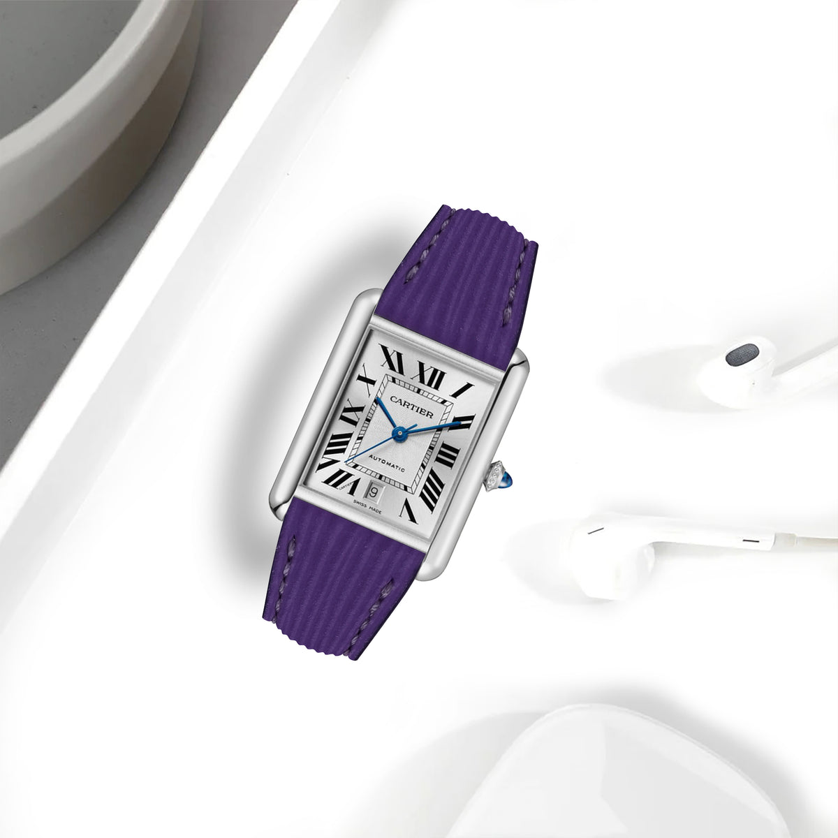 Cartier Tank Straps - Epi Purple – Liger Straps
