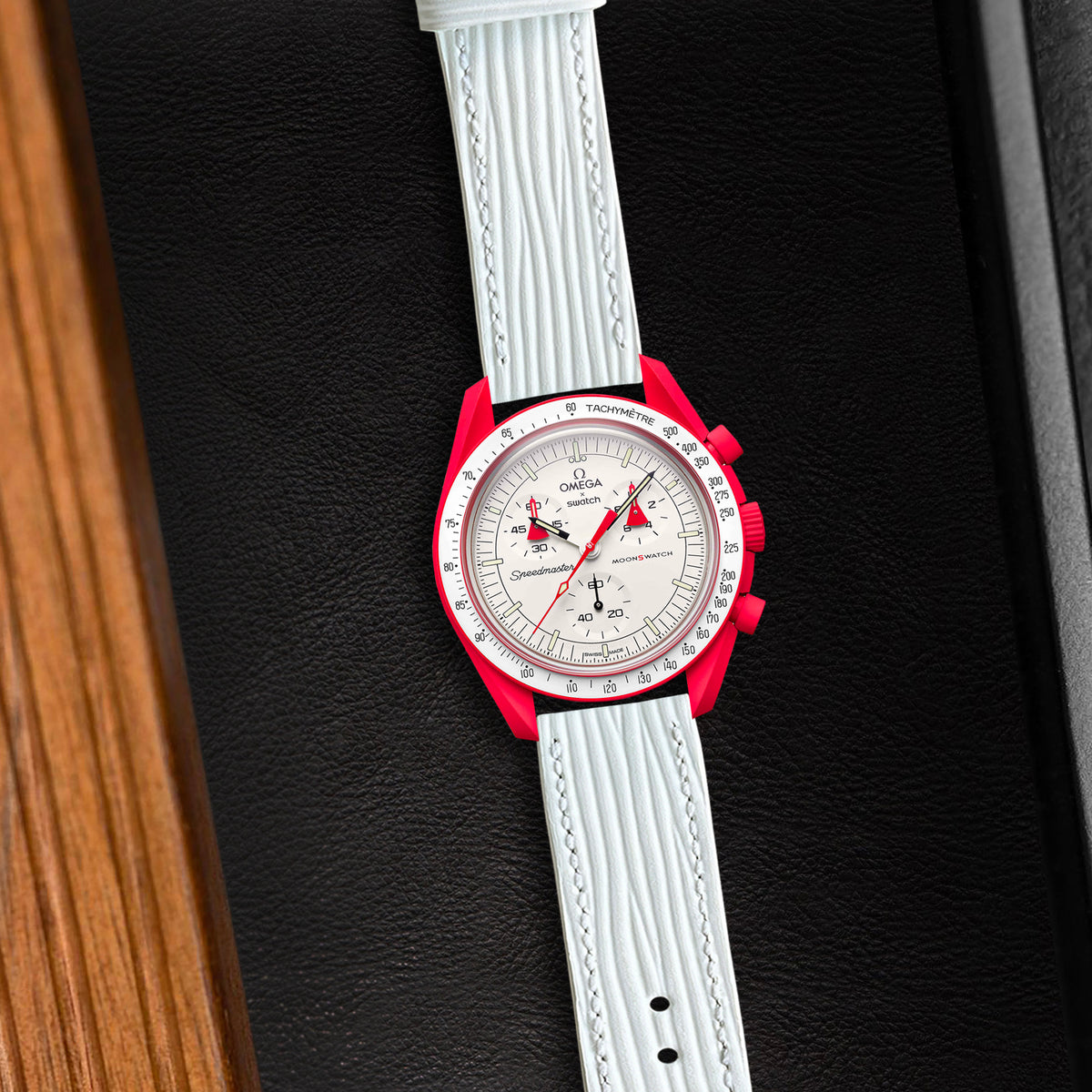 Omega MoonSwatch X Swatch Straps - Epi White – Liger Straps