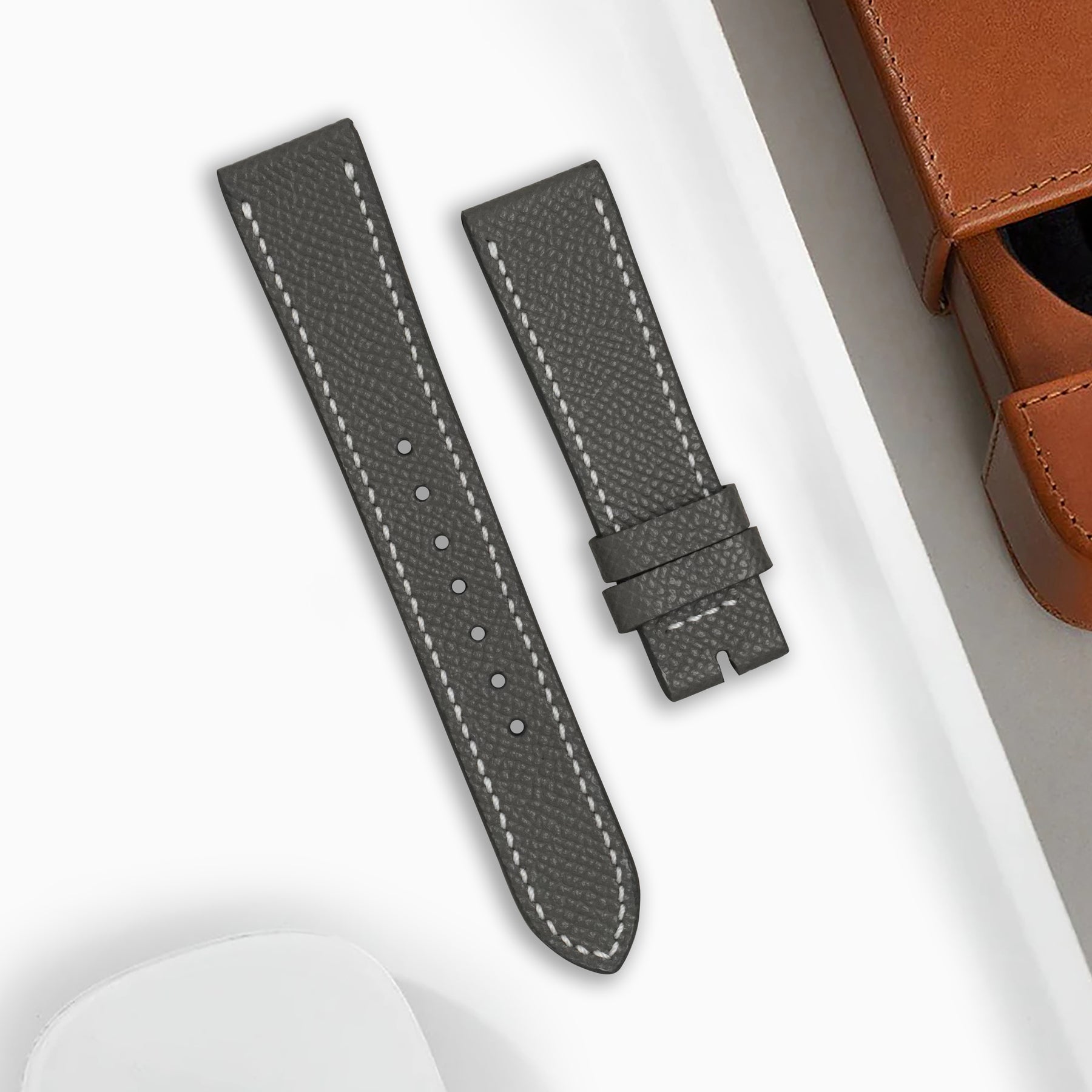 Ready Made 19mm Straps - Epsom Ashpalt Grey – Liger Straps