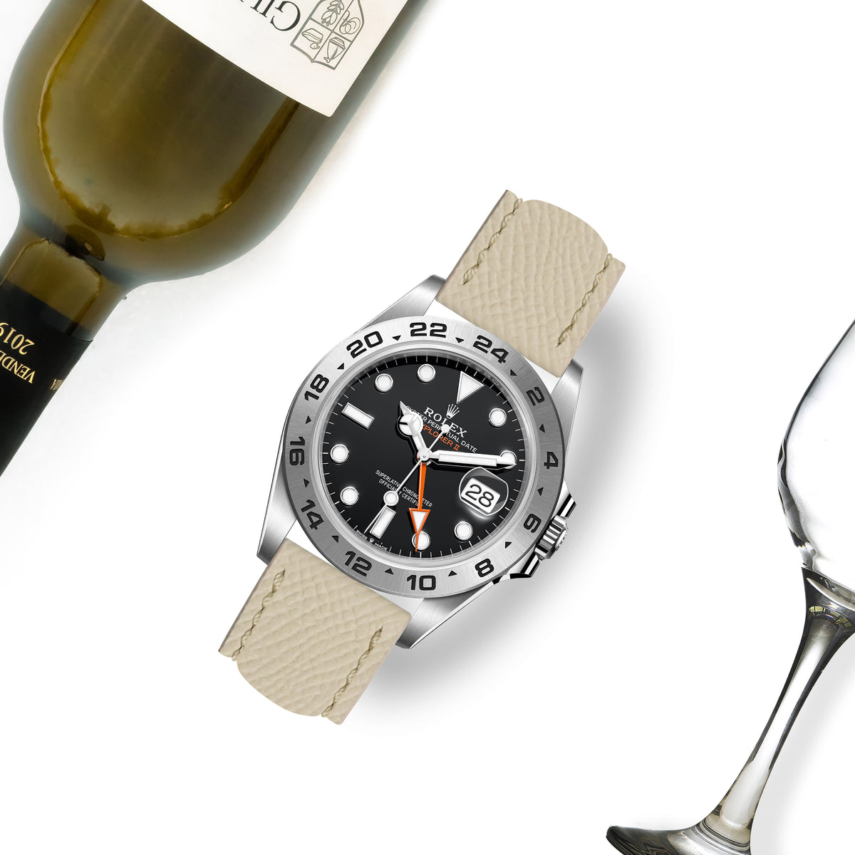 Rolex Explorer Straps - Epsom Beige – Liger Straps