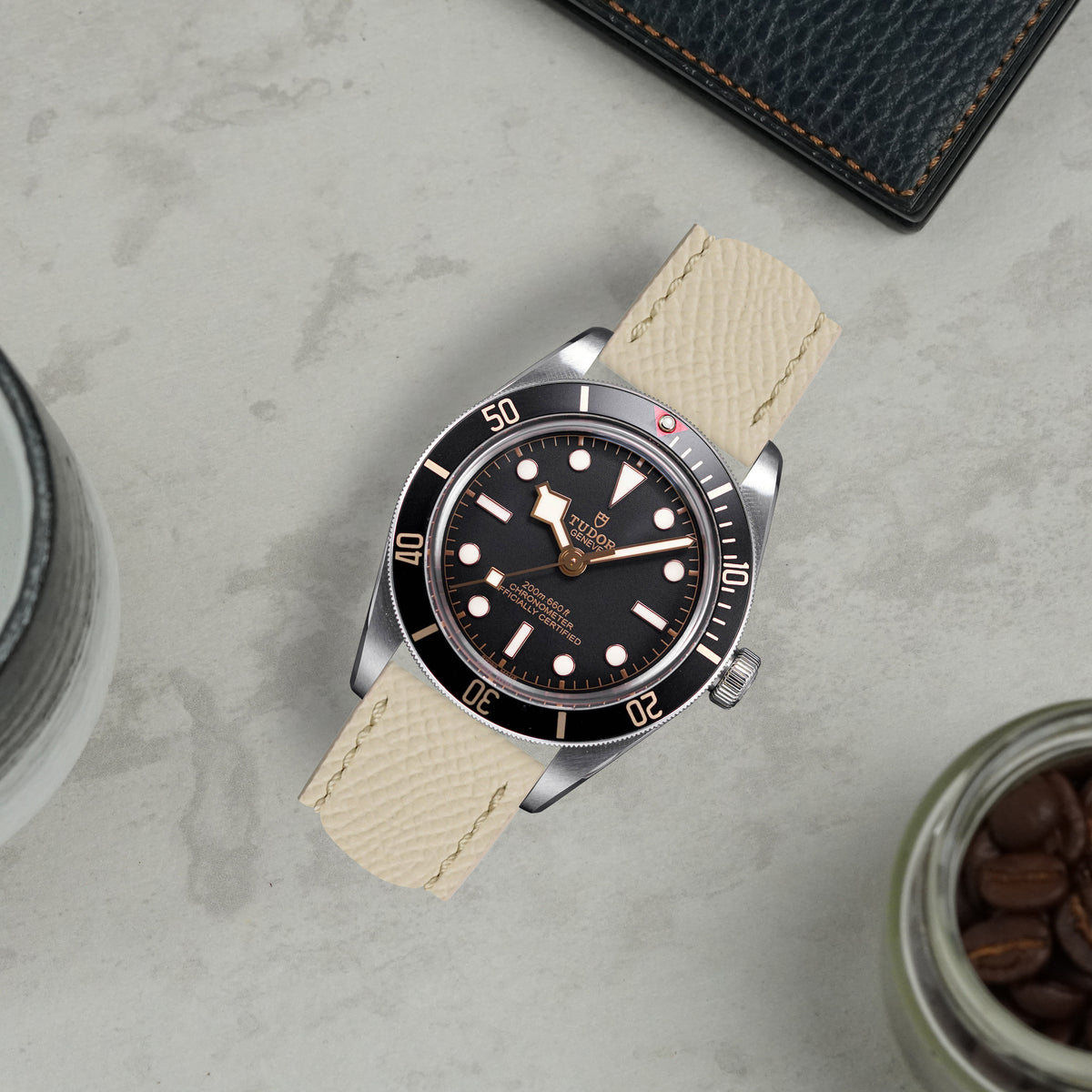 Tudor Blackbay Fifty Eight 39mm Straps - Epsom Beige – Liger Straps