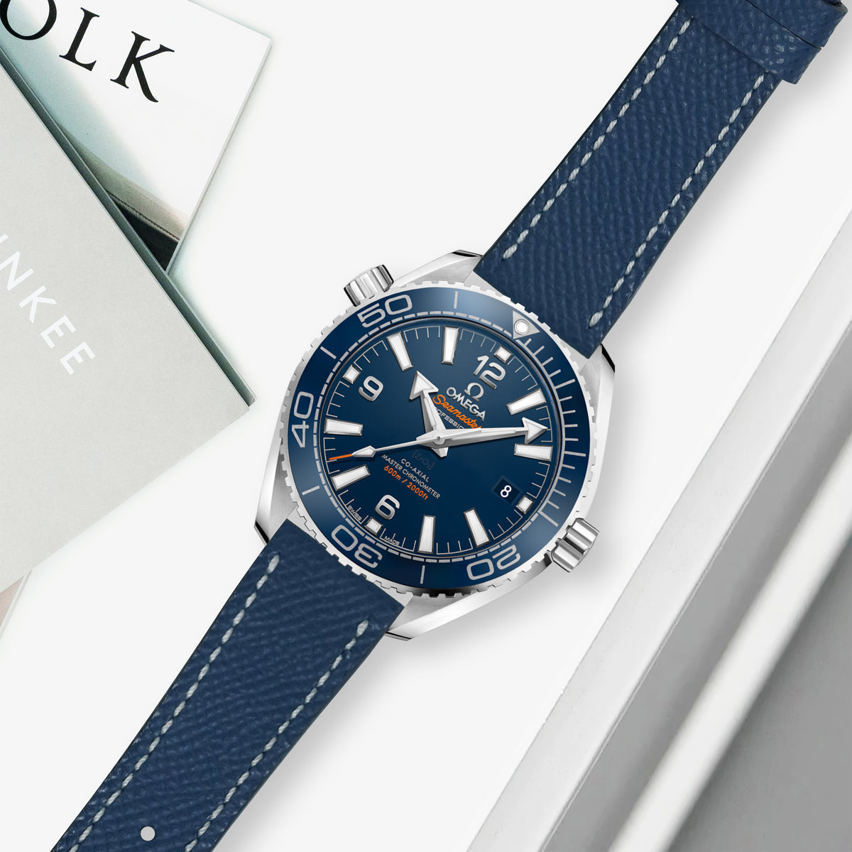 Omega Seamaster Planet Ocean Straps - Epsom Bleu Abysse – Liger Straps