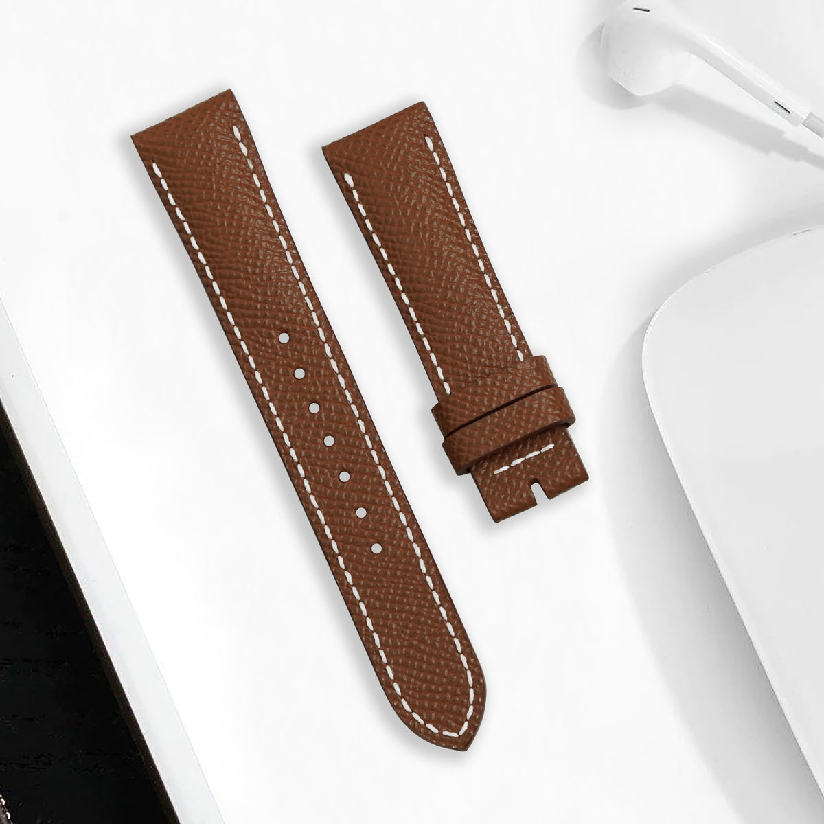 Ready Made 19mm Straps - Epsom Brown – Liger Straps