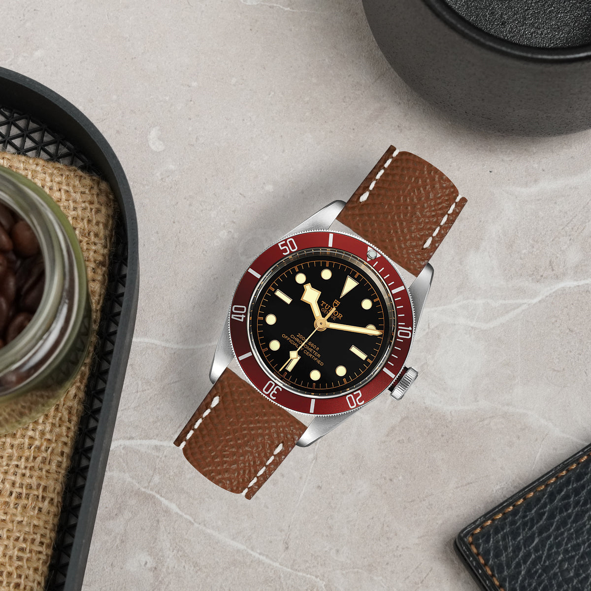 Tudor Blackbay 41mm Straps - Epsom Brown – Liger Straps