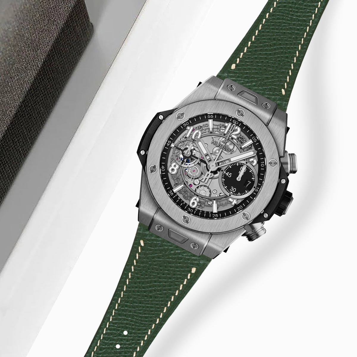 Hublot Unico One Click Straps - Epsom Forest Green – Liger Straps