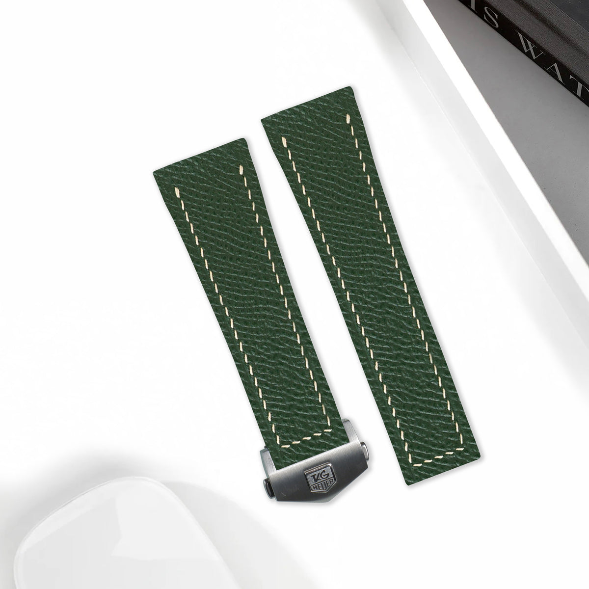 Tag Heuer Aquaracer Straps - Epsom Forest Green – Liger Straps