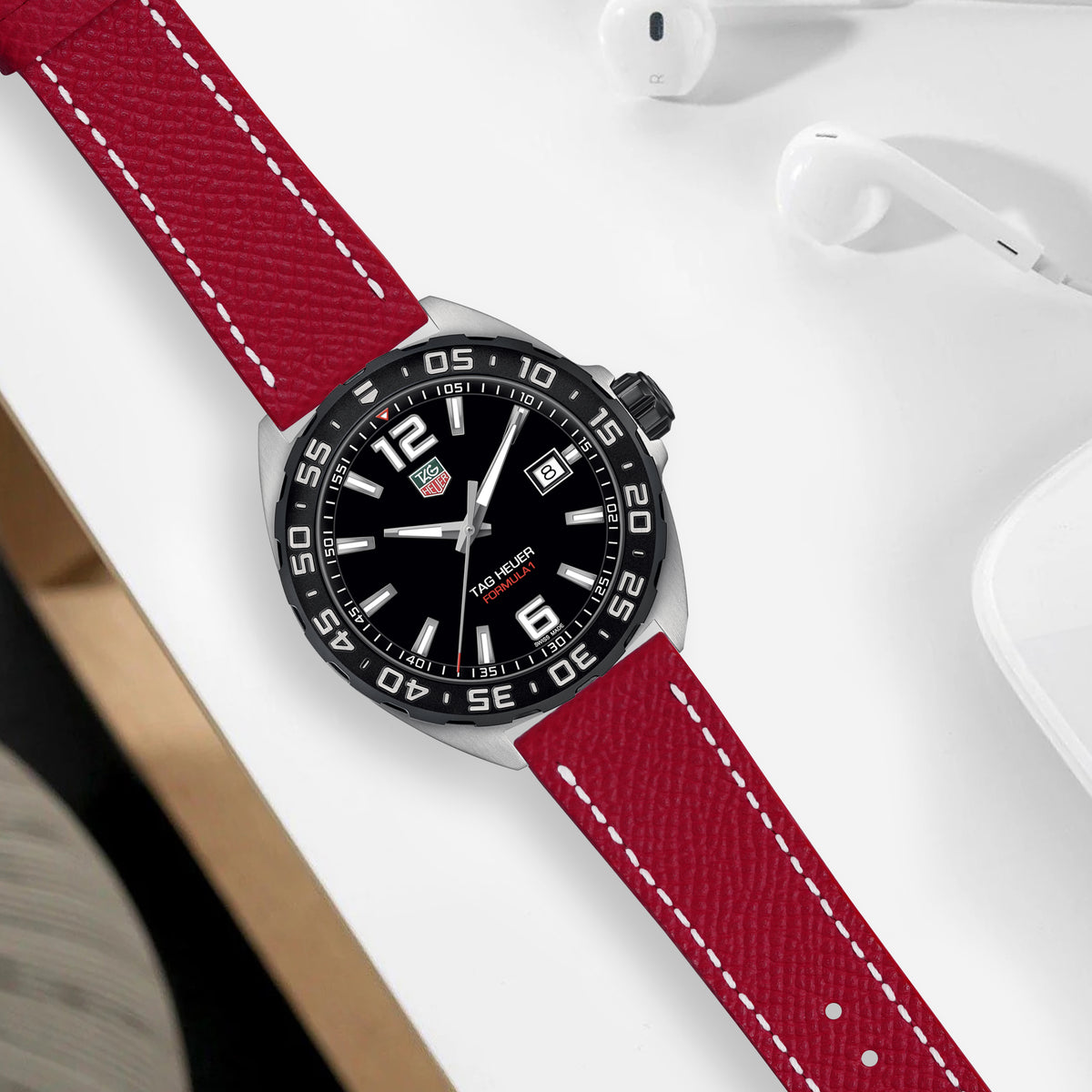 Tag Heuer Formula 1 Straps - Epsom Maroon – Liger Straps