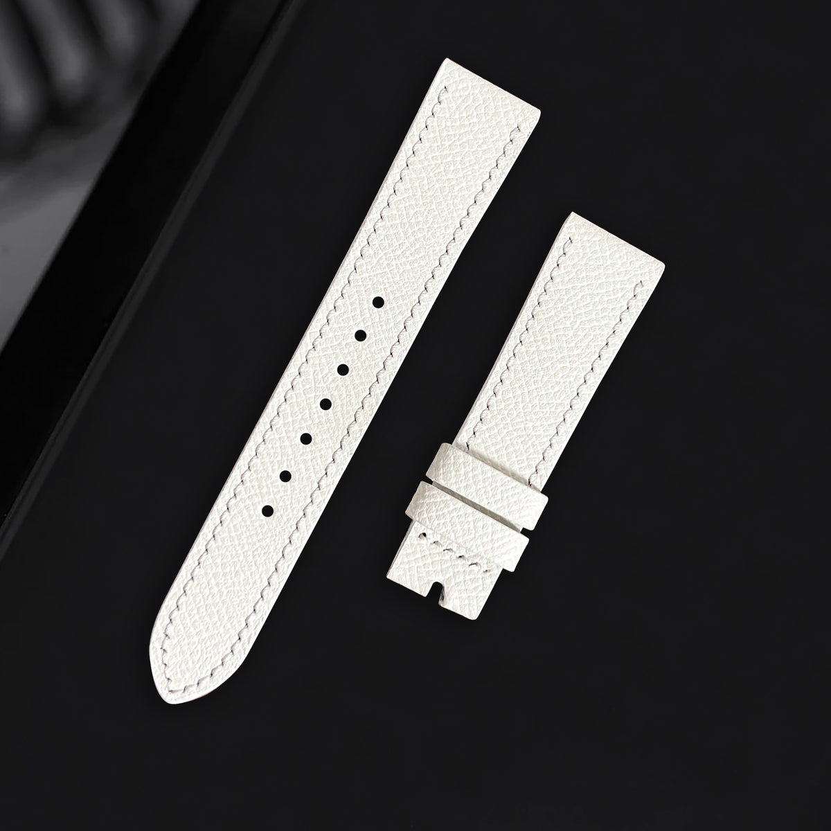 Ready Made 20mm Straps - Epsom Off White – Liger Straps