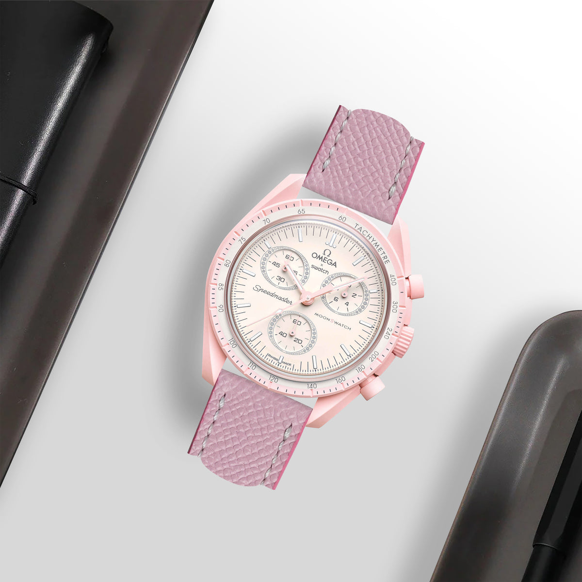Omega MoonSwatch X Swatch Straps - Epsom Sakura – Liger Straps