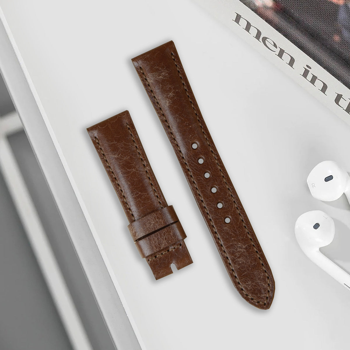 Breitling Super Ocean Heritage Straps - Ghachos Buffed Walnut – Liger ...