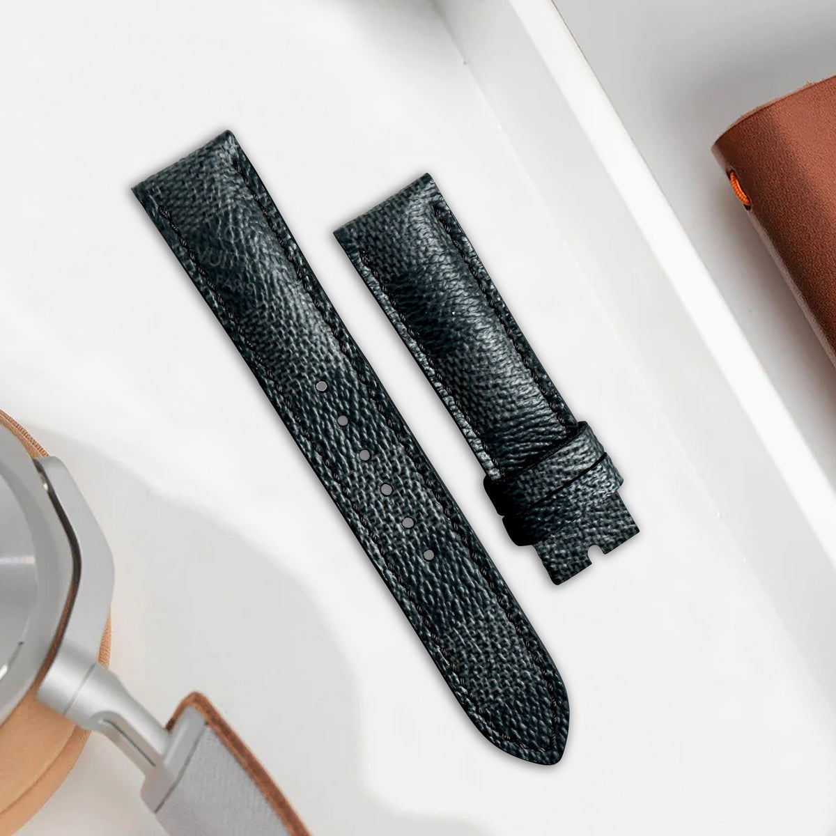 Other Rolex Watches Straps - Louis Vuitton Graphite Logo – Liger Straps