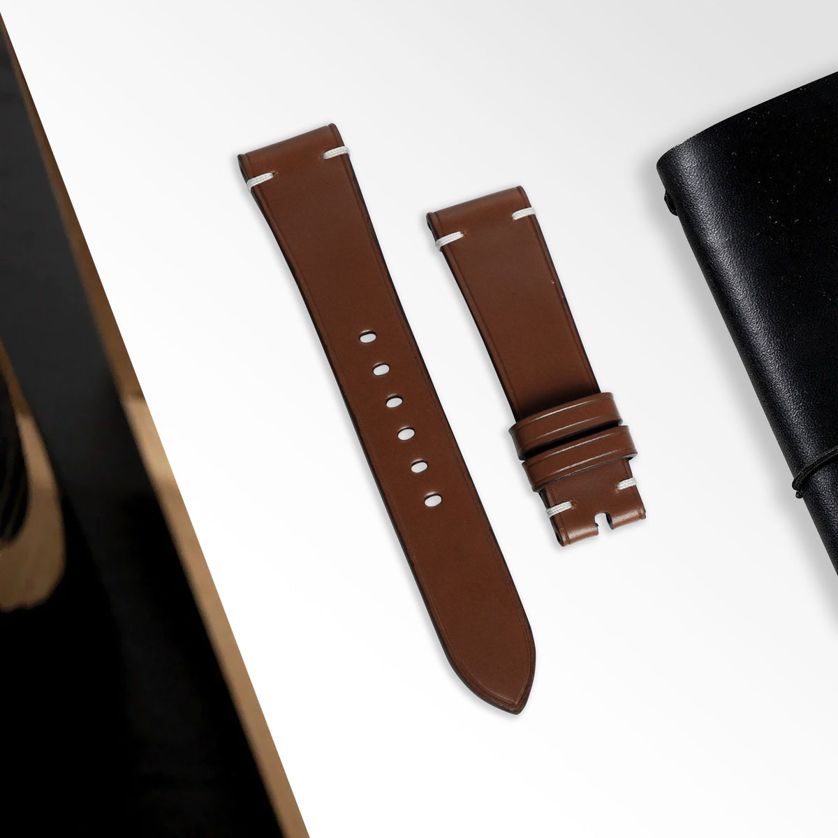 Patek Aquanaut Straps - Minimalist Cordovan Whiskey – Liger Straps