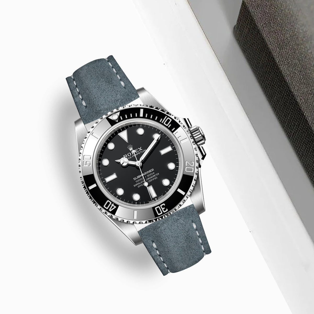 Rolex Submariner Straps - Nubuck Arctic Grey – Liger Straps