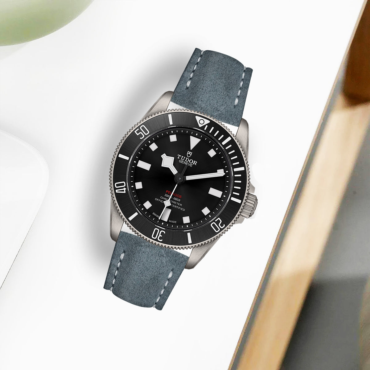 Tudor Pelagos Straps - Suede Arctic Grey – Liger Straps
