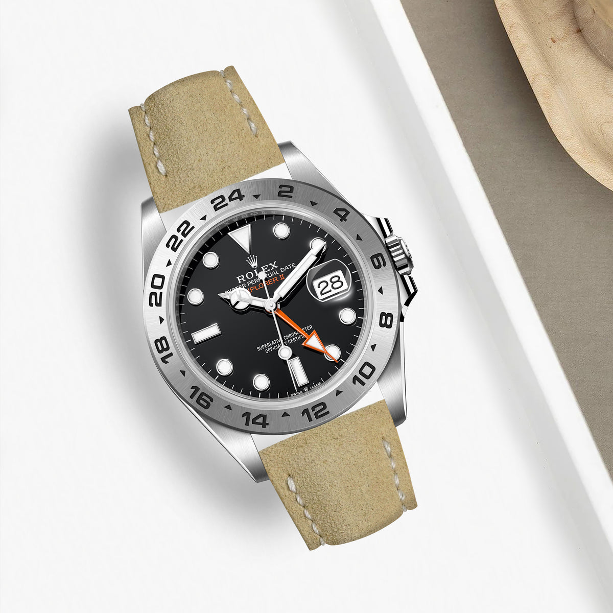Rolex Explorer Straps - Nubuck Beige – Liger Straps
